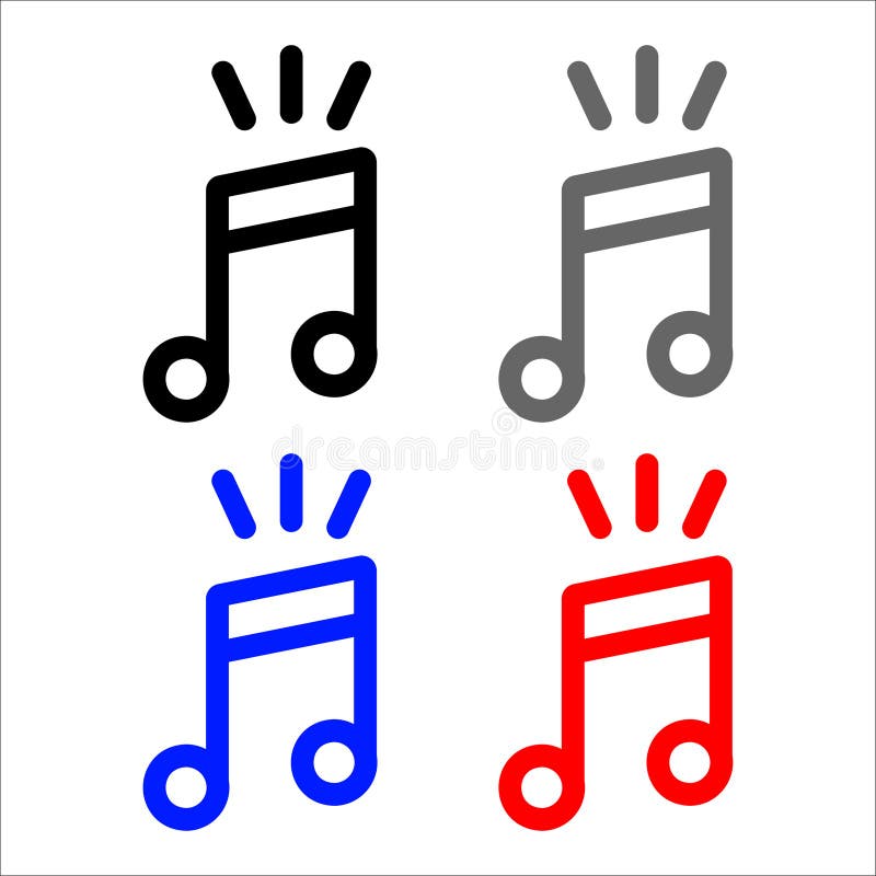 Musical Note Icon Vector Illustration Stock Vector - Illustration of ...