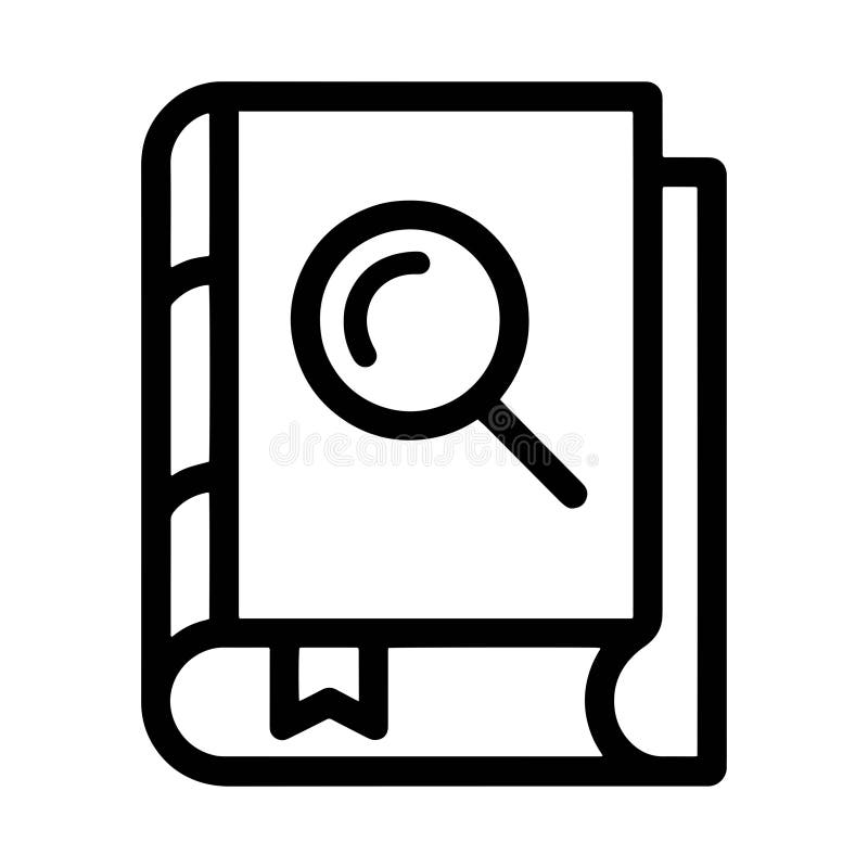 Creative and Minimalistic Book Icon Design on White Background Stock ...