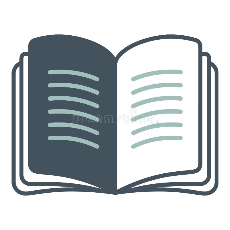 Creative and Minimalistic Book Icon Design on White Background Stock ...