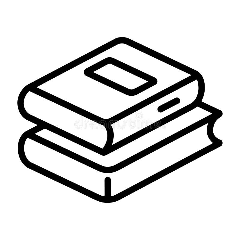 Creative and Minimalistic Book Icon Design on White Background Stock ...
