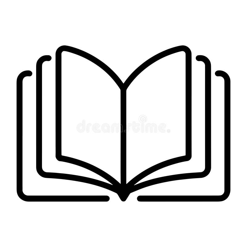 Creative and Minimalistic Book Icon Design on White Background Stock ...