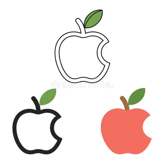 Exclusive Bundle of Apple Vector Art Illustrations on White Background ...
