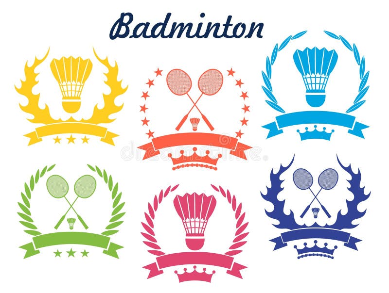 Badminton Logo. Isolated Badminton on White Background Stock Vector ...