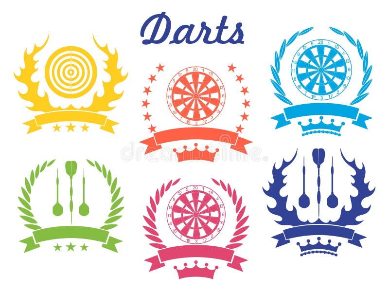 Darts Logo. Isolated Darts on White Background Stock Vector ...