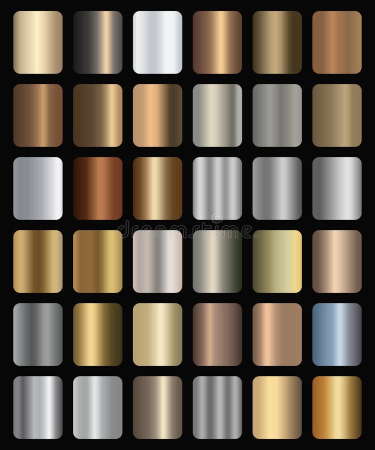 Metal gradients set stock vector. Illustration of shiny - 355921671