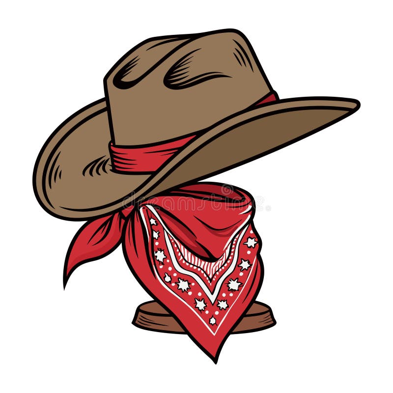 A Bold and Iconic Cowboy Hat Silhouette in Format Stock Illustration ...