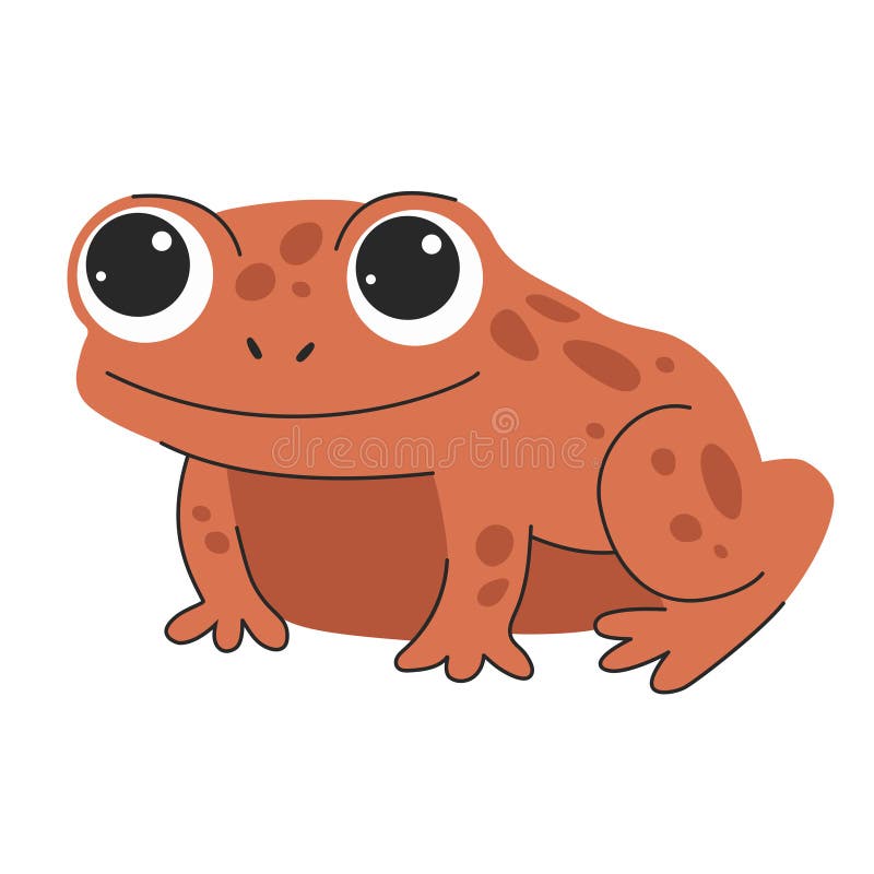 Cute Funny Smiling Frog Cartoon Character Vector Illustration Isolated ...