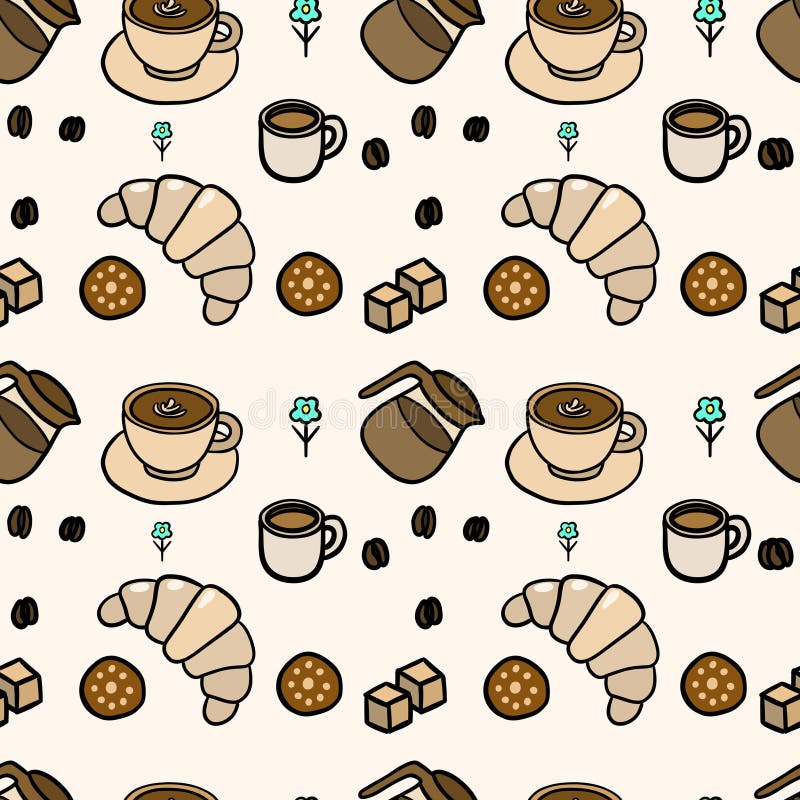 The Morning Breakfast Cute Seamless Pattern. Good for Any Project ...