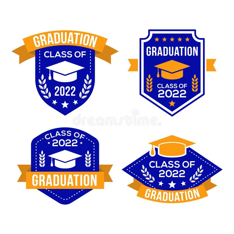 Graduation Congratulations Senior School Badge Emblem Illustration ...