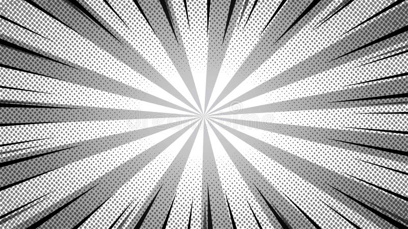 Comic Book Page with Halftone Dots and Rays. Vector Illustration Stock ...