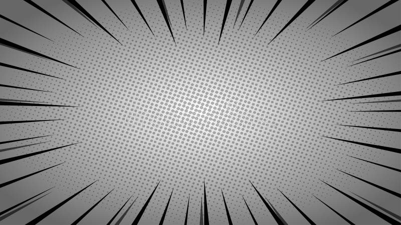 Comic Book Page with Halftone Dots and Rays. Vector Illustration Stock ...