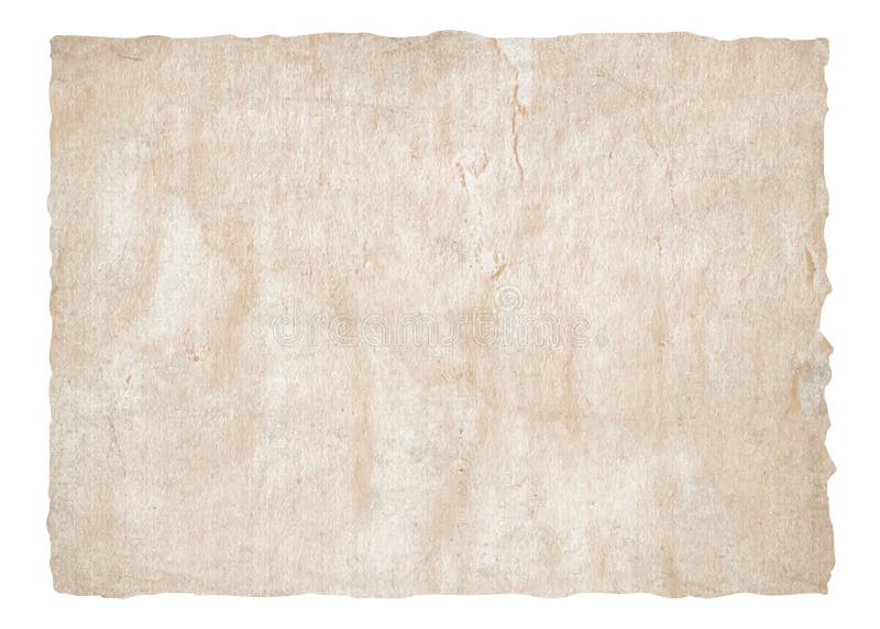 Crumpled Old Paper Texture with Ripped Torn Jagged Edges. Vintage ...