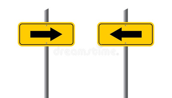 Direction Yellow Arrow Road Sign Stock Illustrations – 6,975 Direction ...