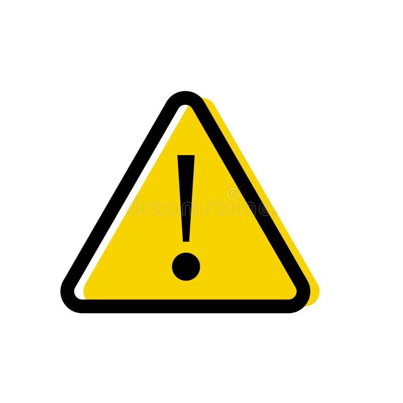 Exclamation Mark. Black Triangle Alert Warning Traffic Icon. Warning ...