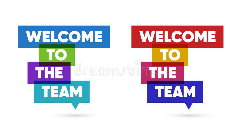 Welcome To the Team Word Text Modern Simple Speech Bubble. Stock Vector ...