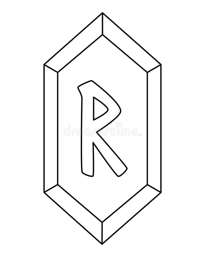Raido Rune of the Elder Futhark, Raido Magical Sign Symbolizing Travel ...