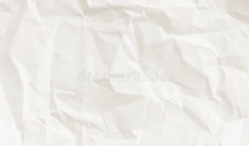 Blank Neutral White Crumpled Paper Background Texture. Wrinkled Worn ...