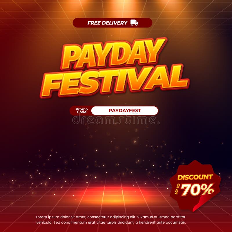 Payday Shopping Sale Discount Deals with Exclusive Orange Black ...