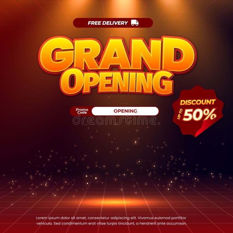 Grand Opening Day Sale Discount Deals with Exclusive Orange Black ...