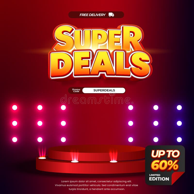 Super Deals Colorful Spot Light Gradient with Super Red Background ...