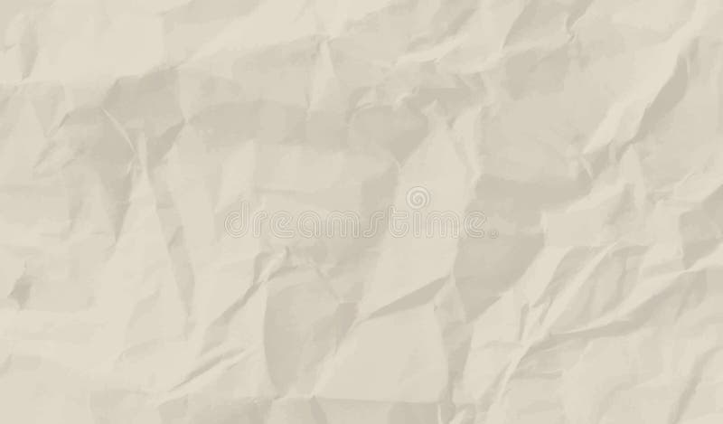 Light Beige Crumpled Paper Background Texture. Neutral Wrinkled Creased ...