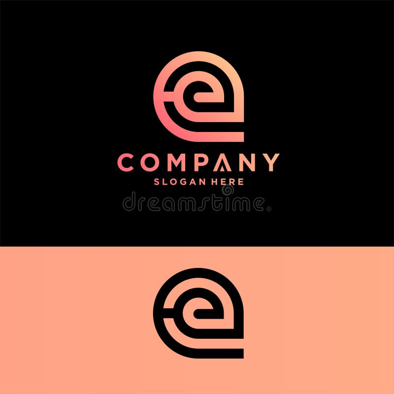 E Symbol Initial Letter Design Monogram Abstract Logo Stock Vector ...