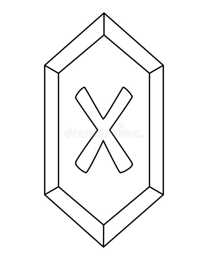 Gyfu, Gebo Rune of the Elder Futark, Gebo Magical Sign Symbolizing a ...