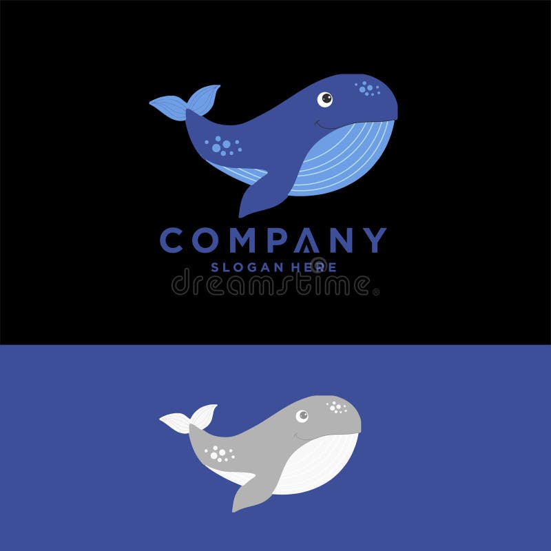 Whale Symbol Initial Letter Design Monogram Abstract Logo Stock Vector ...
