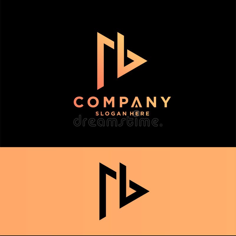 NB Symbol Initial Letter Design Monogram Abstract Logo Stock ...