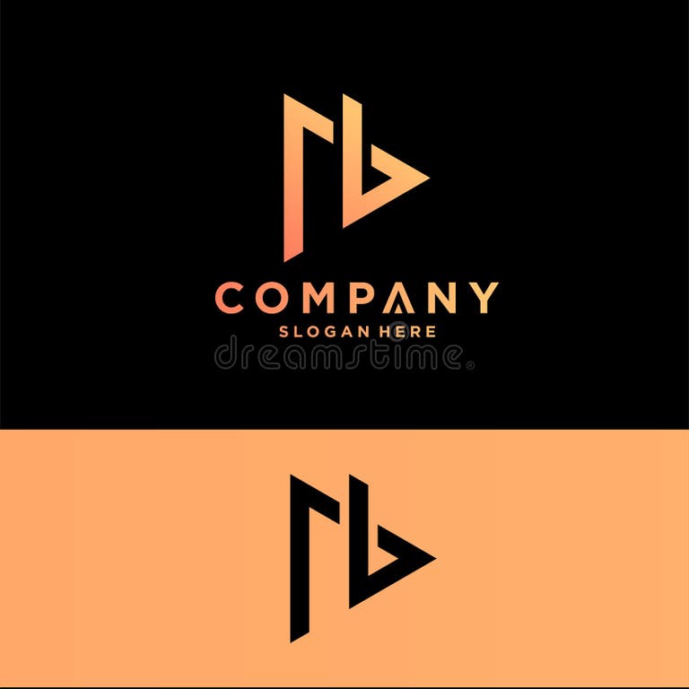 NB Symbol Initial Letter Design Monogram Abstract Logo Stock ...