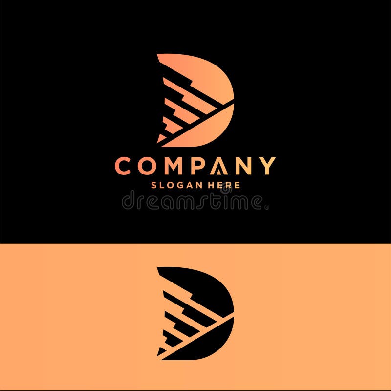 D Symbol Initial Letter Design Monogram Abstract Logo Stock ...