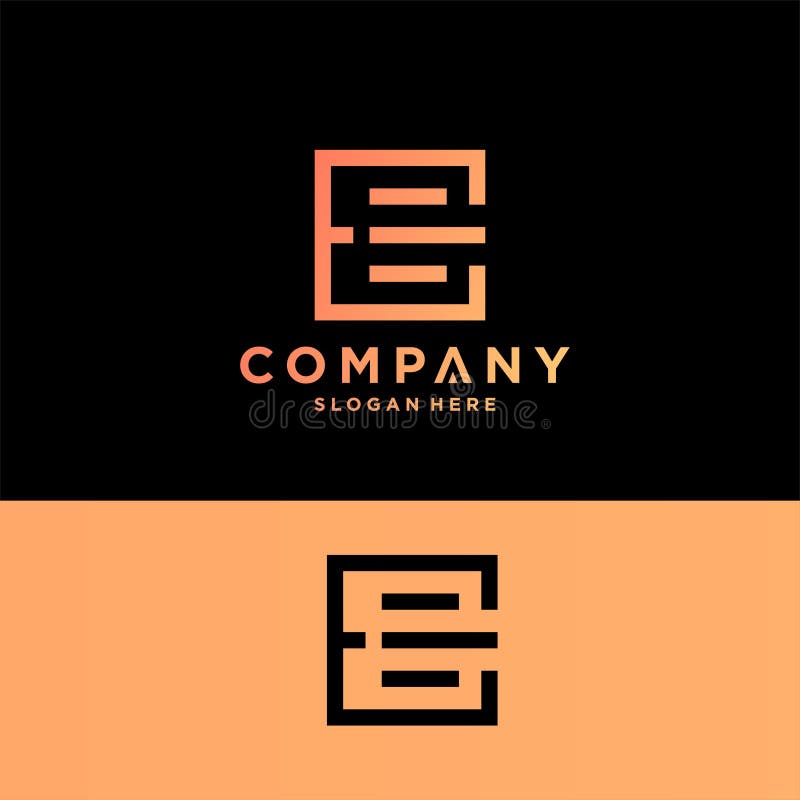 E Symbol Initial Letter Design Monogram Abstract Logo Stock Vector ...