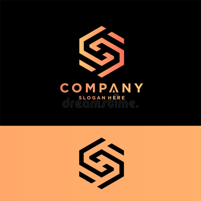 Sh Symbol Initial Letter Design Monogram Abstract Logo Stock ...