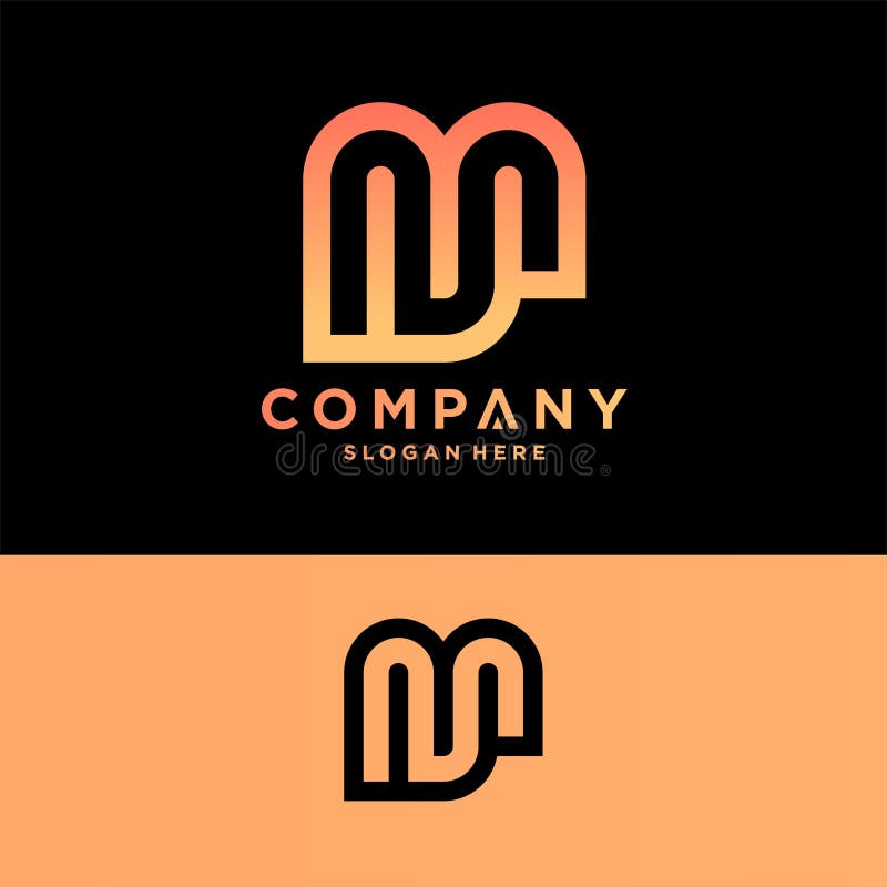 M Symbol Initial Letter Design Monogram Abstract Logo Stock ...