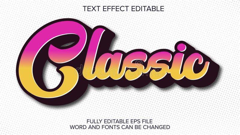 Retro Comic Text Effect 3d Style Editable Vector Stock Vector - Illustration of number, type ...