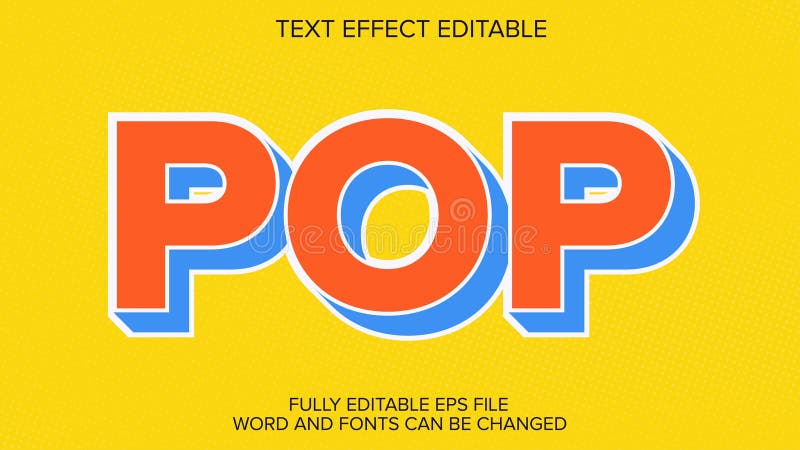 Retro Comic Text Effect 3d Style Editable Vector Stock Vector - Illustration of alphabet, comic ...