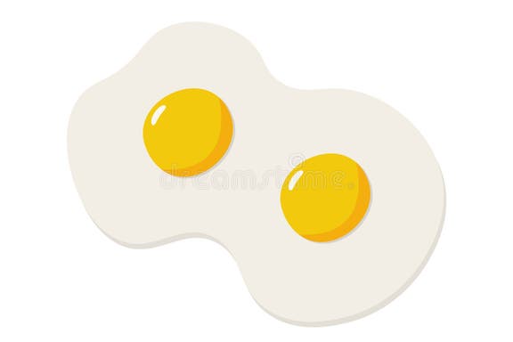 Fried Eggs with Double Yolks. Vector Illustration Stock Vector ...