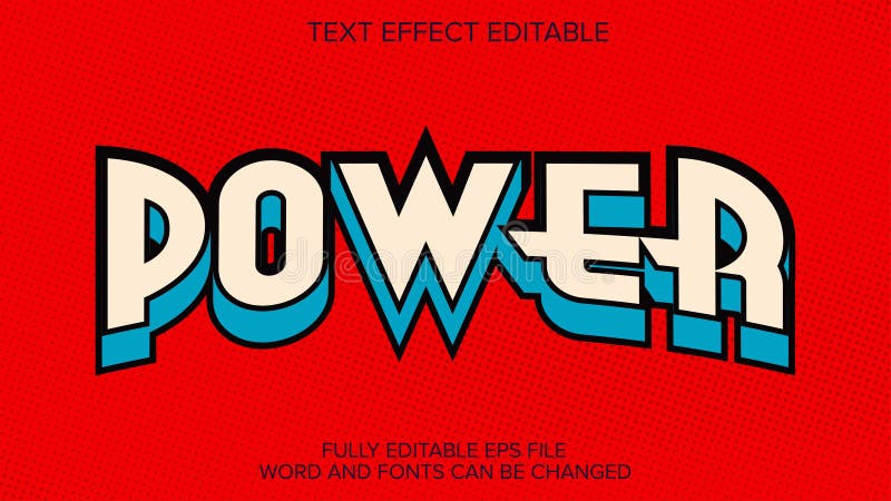 Retro Comic Text Effect 3d Style Editable Vector Stock Vector ...