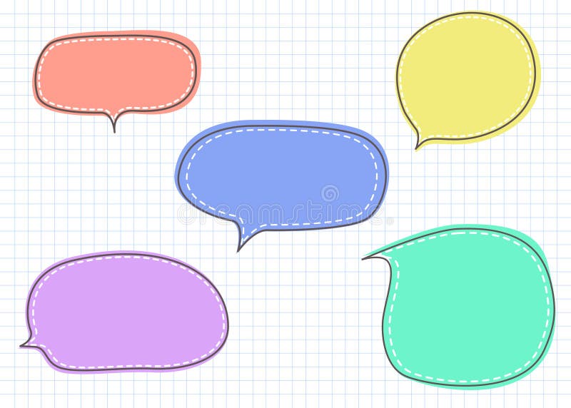 Dialogue Colour Clouds, Talking, Speech Bubbles Vector Stock Vector ...