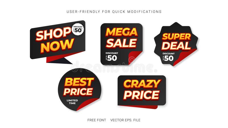 Premium Mega Sale Discount Badges – Bold, Editable, and High-Quality ...