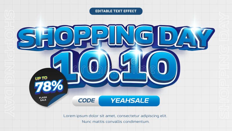 Shopping Day 10.10 Sale Banner with Discount Code and Flash Sale Offer ...