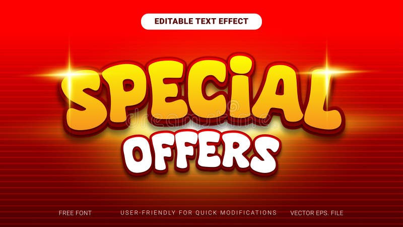 Attractive Special Offers Sale Banner with 3D Text Effect for ...