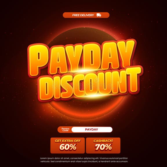 Payday Discount Banner with Cashback and Limited Time Offers Stock ...