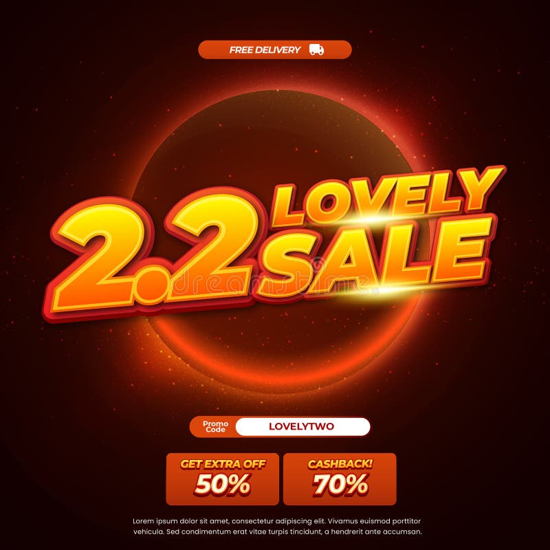 2.2 Lovely Sale Discount Event Promotion Design with Cashback Offer ...