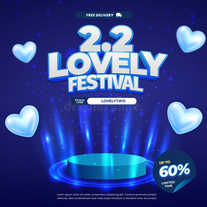 2.2 Lovely Festival Sale Banner with Discount Offer and Free Delivery ...