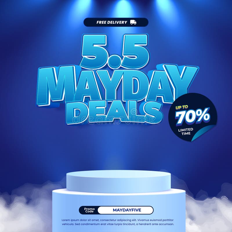 5.5 Mayday Deals Promotional Banner for Online Discounts and E-Commerce ...