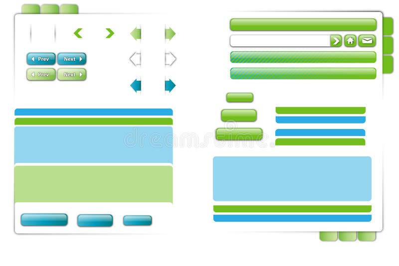 Web Ui Elements Suitable for Flat Design Stock Vector - Illustration of ...