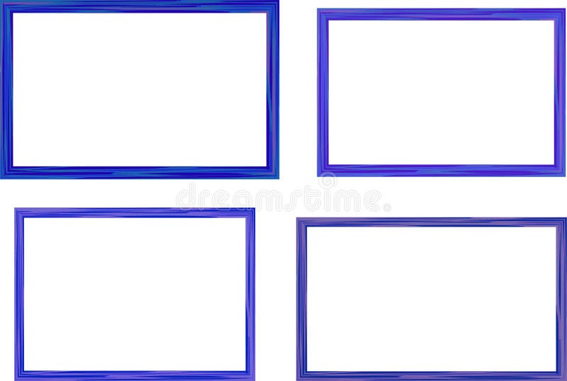 Blue Pattern Colorful Rectangular Frames Set Stock Vector ...