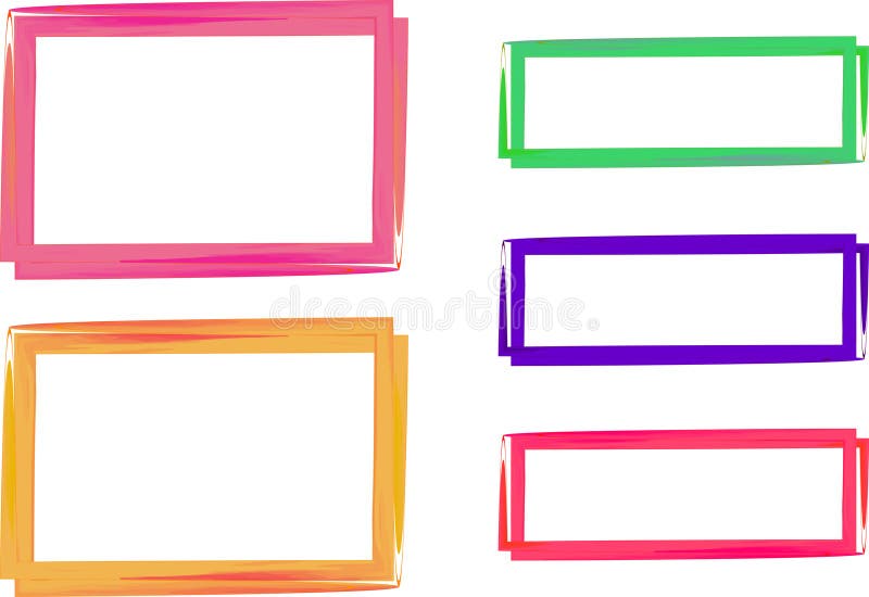 Colorful Abstract Creative Square Frames Set Vector Stock Vector ...