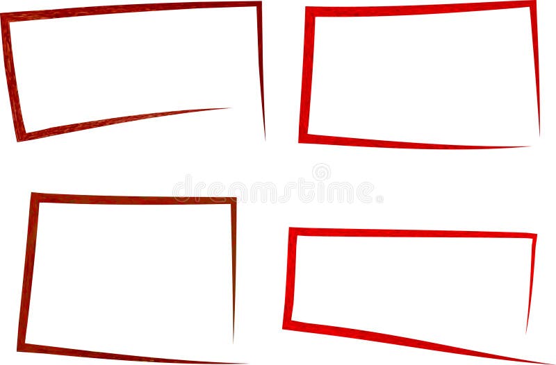 Red Colorful Irregular Forms Squares Set Stock Vector - Illustration of ...